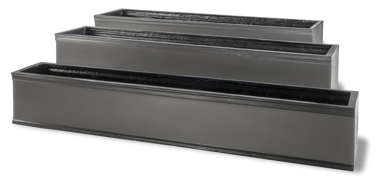 Chelsea Fiberglass Trough Planter - 75" long, 16" & 20" widths