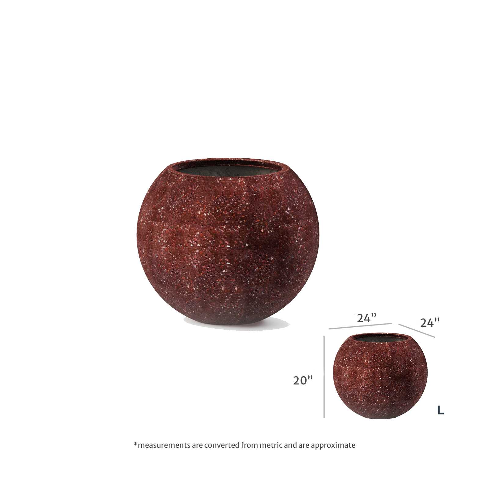 Artemis Round Fiberstone Planter 3 sizes 8 colors