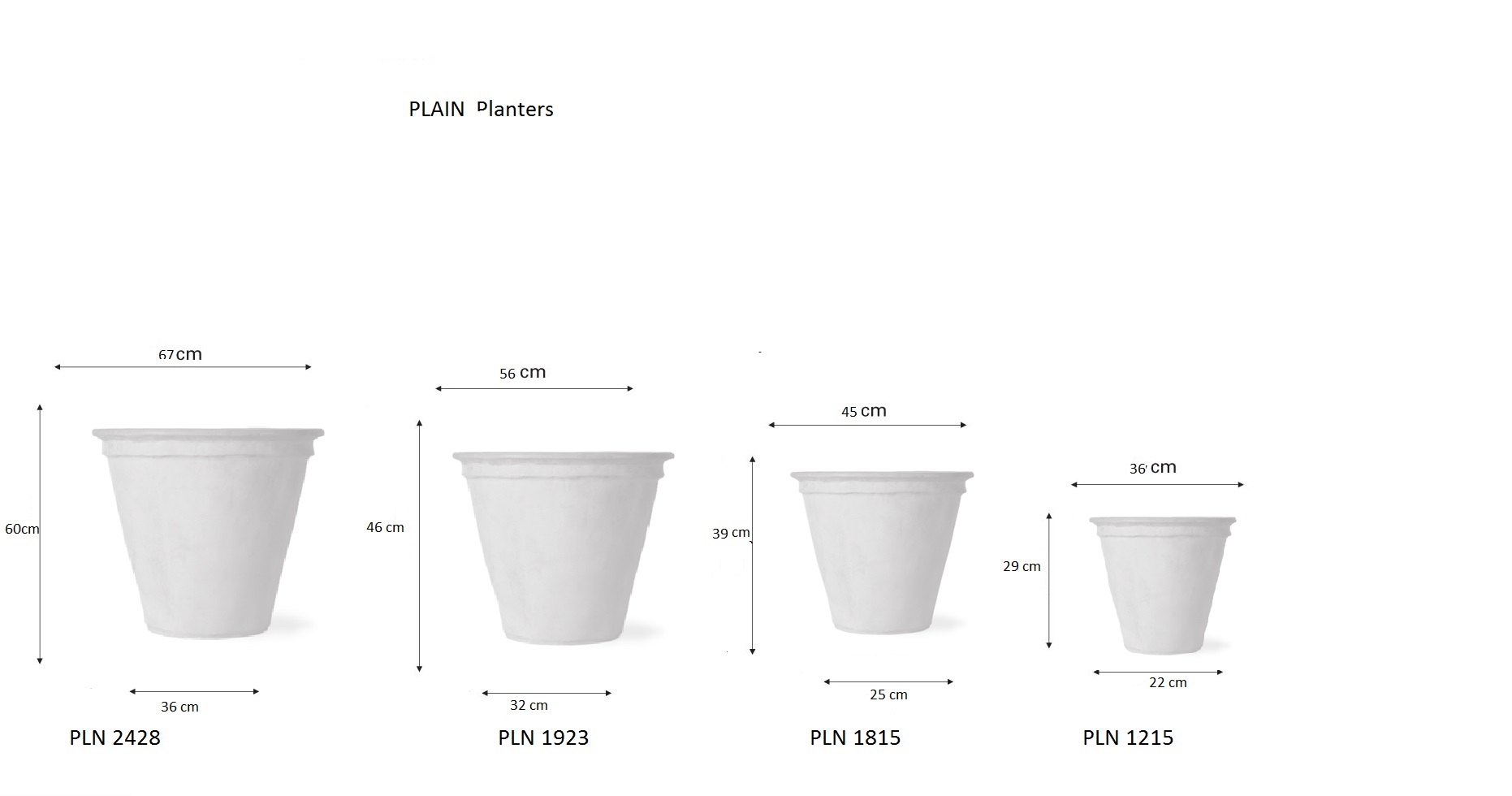 Plain Pot - 14", 18", 22" and 26"