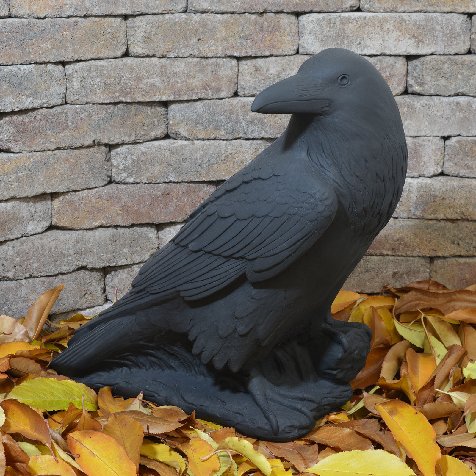 Large Raven concrete statue with incredible detail