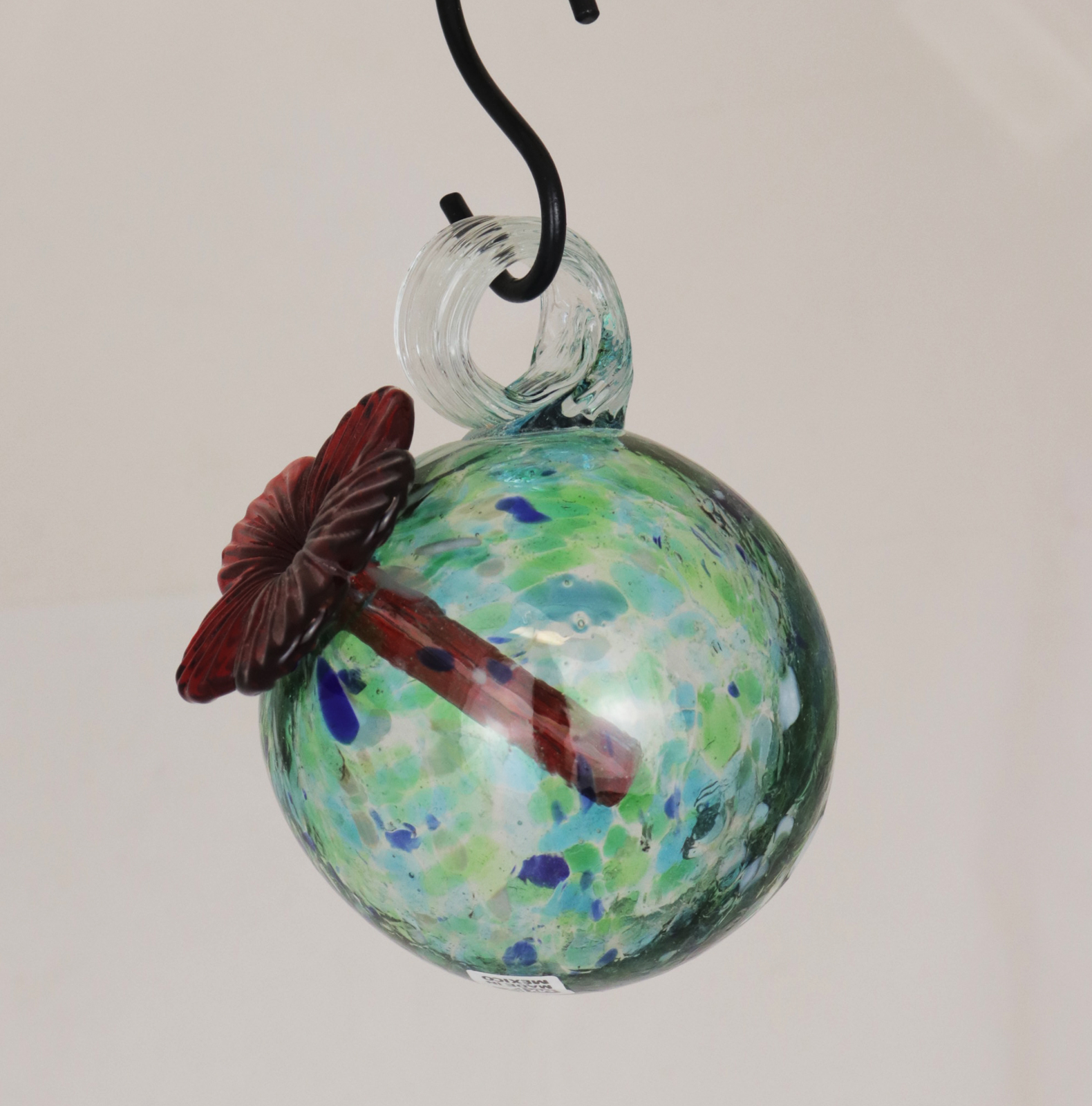 Droplet Round Glass Hummingbird Feeder - Various Colors | eBay