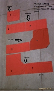 LPD 17 Marine Rack Curtains Right Side - shipboardparts.com