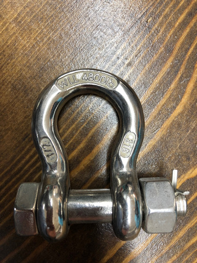 1/2" SAFETY PIN SHACKLE - shipboardparts.com