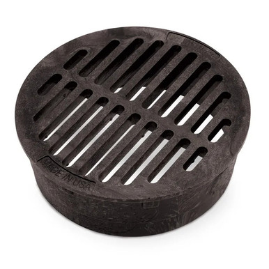 Rain Bird 6" Plastic Round Flat Drainage Grate, Black