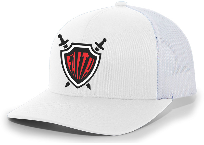 Mens Christian Hat Faith Shield Christ Faith Mesh Back Trucker Hat ...