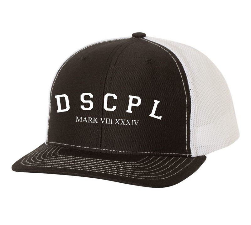 Christian DSCPL Disciple Mark VIII XXXIV Mens Embroidered Mesh Back ...