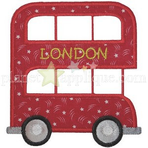 Double Decker Bus Embroidery Machine Design