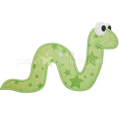Worm Applique Embroidery Machine Design