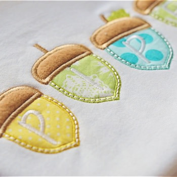 Tiny Acorn Alpha Embroidery Machine Design