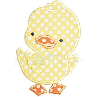 Cute Chick Applique Embroidery Machine Design