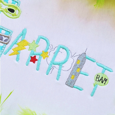 Little Hero Font Embroidery Machine Design