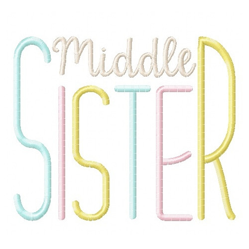Simple Sister Set Embroidery Machine Design