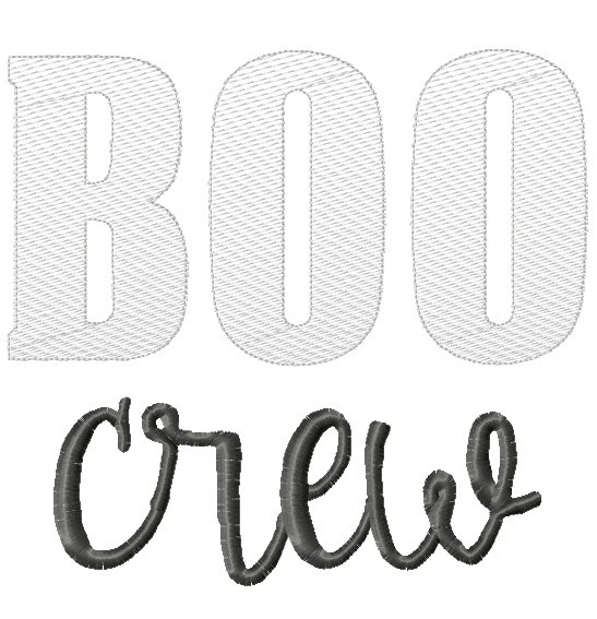 Boo Crew Sketch Embroidery Embroidery Machine Design
