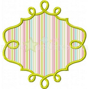 Clementine Frame Applique Embroidery Machine Design