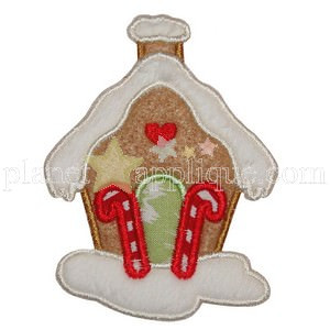 Gingerbread House Embroidery Machine Design