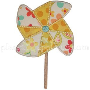 Pinwheel Applique Embroidery Machine Design