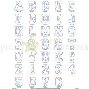 Baseball Alpha Embroidery Machine Design