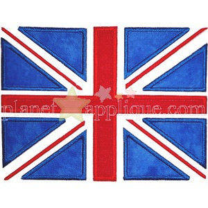 Union Jack Applique Embroidery Machine Design