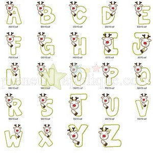 Rudolph Alpha Embroidery Machine Design