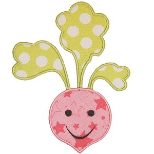 Turnip Applique Embroidery Machine Design