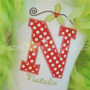 Yuletide Alpha Embroidery Machine Design