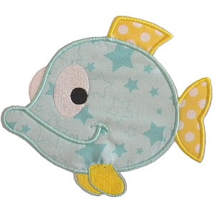 Tropical Fish Applique Embroidery Machine Design