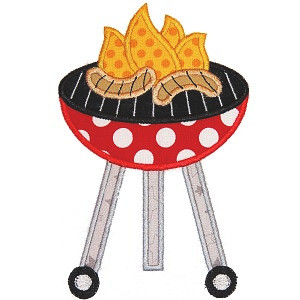 Grill Applique Embroidery Machine Design