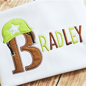 Army Alphabet Embroidery Machine Design