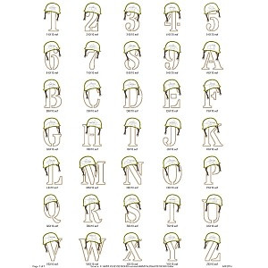 Army Alphabet Embroidery Machine Design