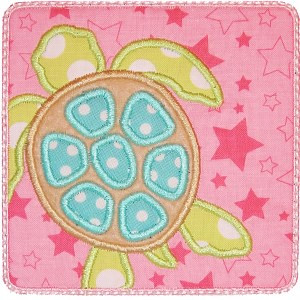 Sea Turtle Patch Embroidery Machine Design