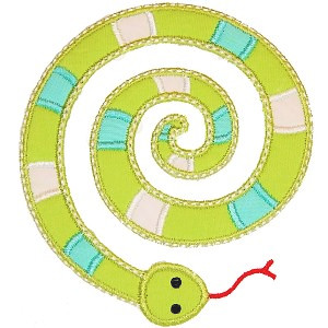 Snake Applique Embroidery Machine Design