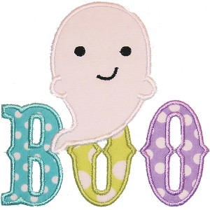 Ghost Boo 2 Embroidery Machine Design