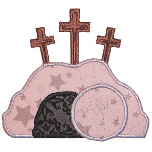 Stone Rolled Away Embroidery Machine Design