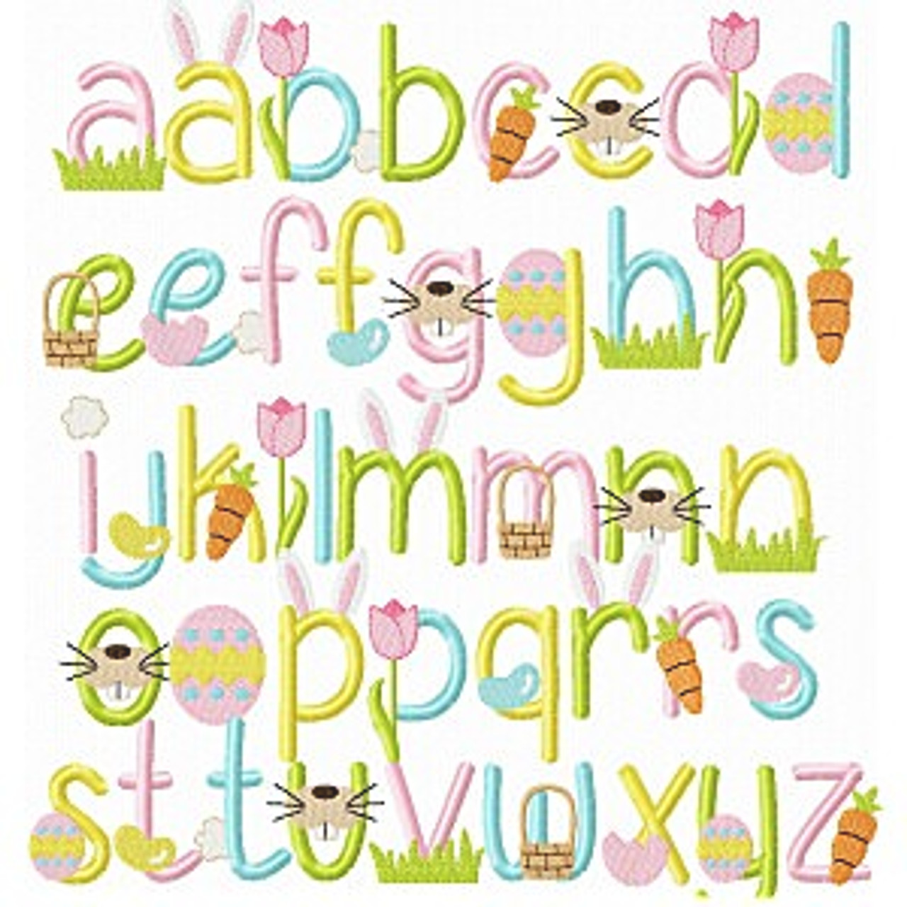 Easter Font Embroidery Machine Design
