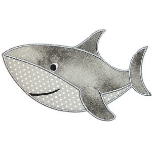 Shark Applique Embroidery Machine Design