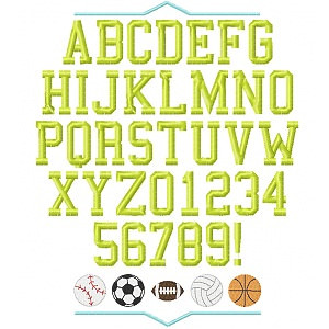 All Star Embroidery Font Embroidery Machine Design