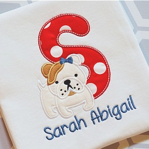 Bulldog Alpha Embroidery Machine Design
