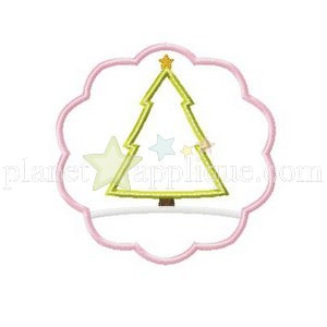 Christmas Tree Patch Embroidery Machine Design