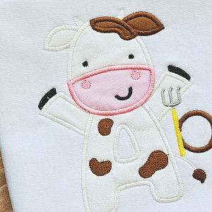 Cow Alphabet Font Monogram Machine Embroidery Design for Instant Download