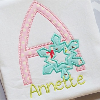 Snowflake 4 Alpha Embroidery Machine Design