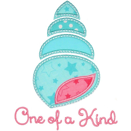 Whimsical Shell Applique Embroidery Machine Design