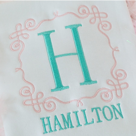 Rayna Monogram Font Embroidery Machine Design