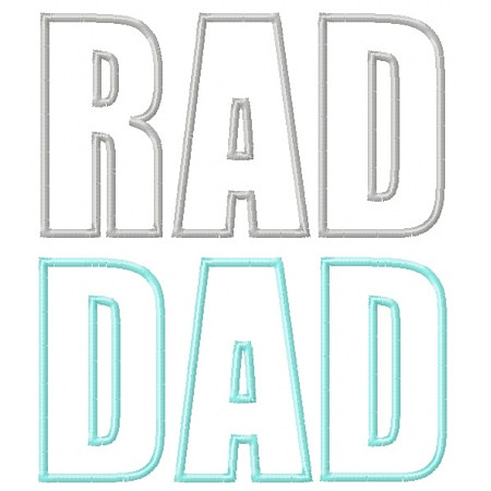 Rad Dad Applique Embroidery Machine Design