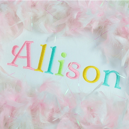 Allison Font Embroidery Machine Design
