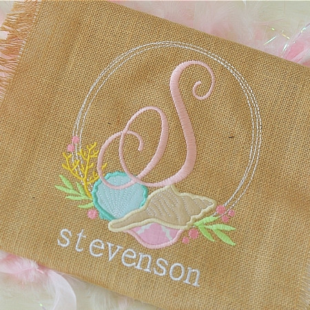Tides Inn Monogram Font Embroidery Machine Design