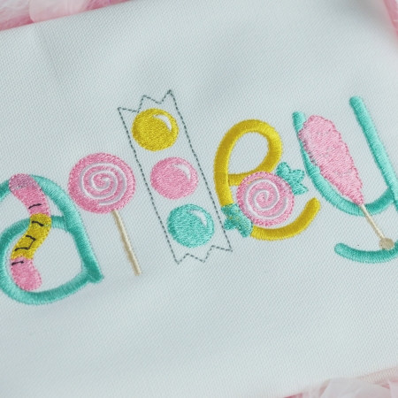 Sweet Tooth Font Embroidery Machine Design