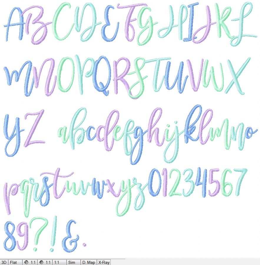 Tessa Embroidery Font Set Embroidery Machine Design