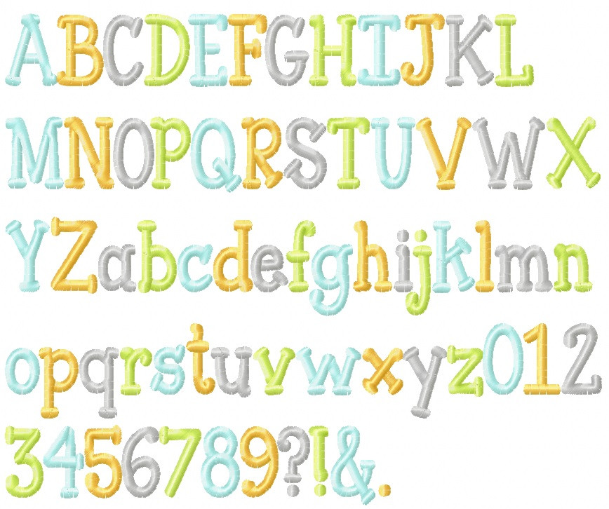 Caleb Embroidery Font Set Embroidery Machine Design