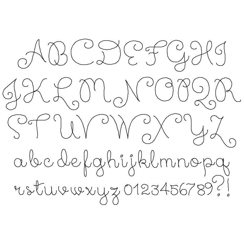 Rachel Simple Embroidery Font Embroidery Machine Design