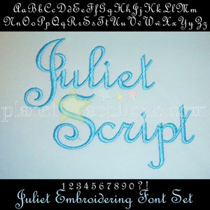 Juliet Lettering Monogram Font Embroidery Machine Design
